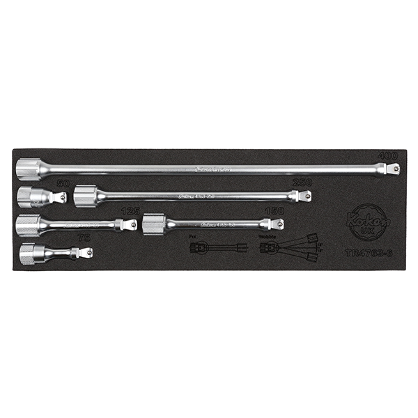Koken PK4763/5 5 Piece 1/2"Drive Wobble-Fix Extension Bar Set | UKtools