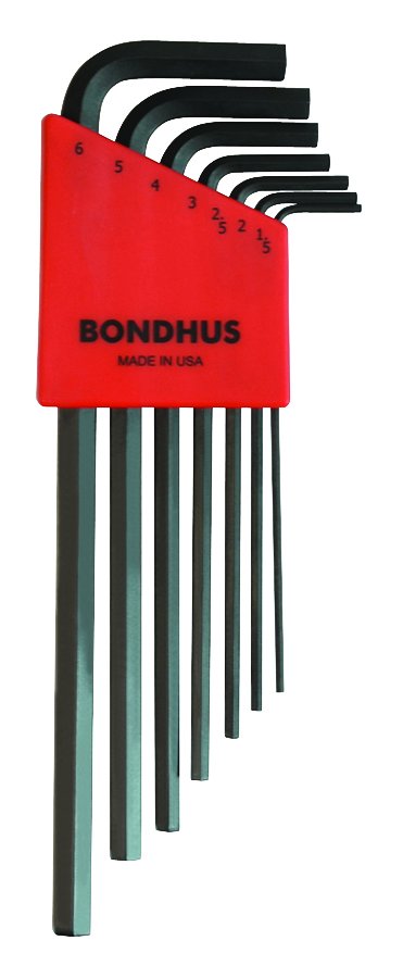 Bondhus 12192 7pc Hex Key L-Wrench Set Metric 1.5mm-6mm Long Arm ...
