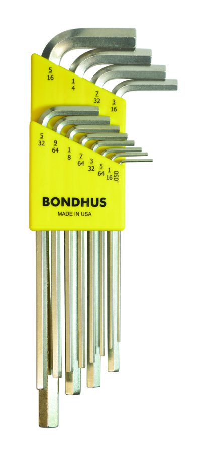 Bondhus 16136 12pc Hex Key L-Wrench Set Imperial 0.050"-5/16" Long Arm ...
