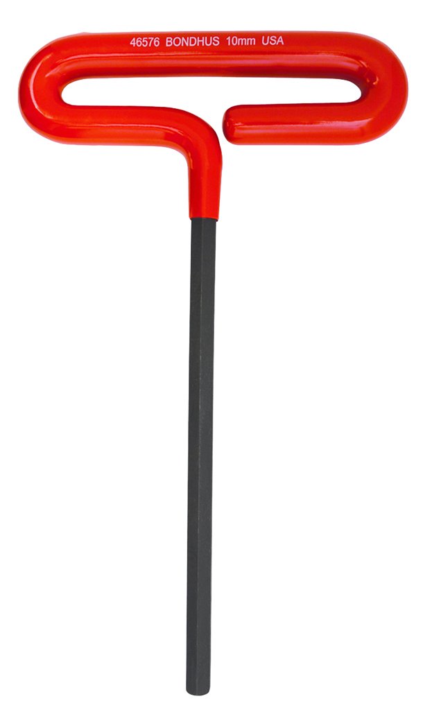 Bondhus 46576 10mm T-Handle Hex Cushion Grip Proguard Finish 9" long ...