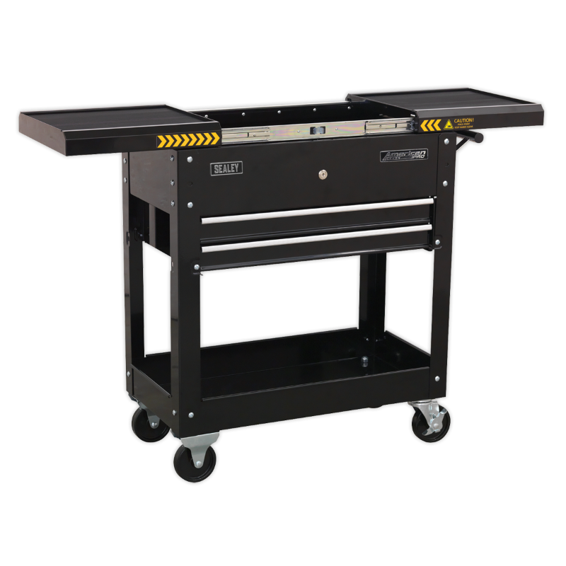 Mobile Tool & Parts Trolley - Black | UKtools