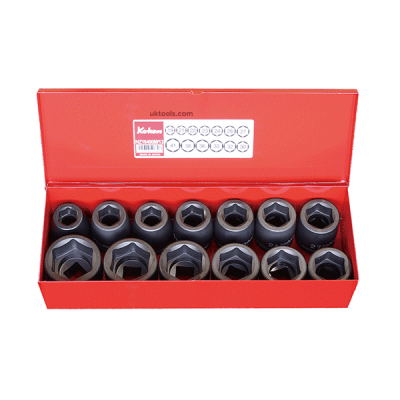 Koken 14241M 1/2"Drive 6 POINT Impact Socket Set 13piece 10 -27mm | UKtools