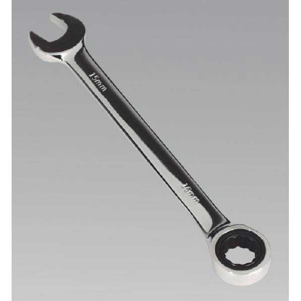 Sealey RCW15 - Ratchet Combination Spanner 15mm | UKtools