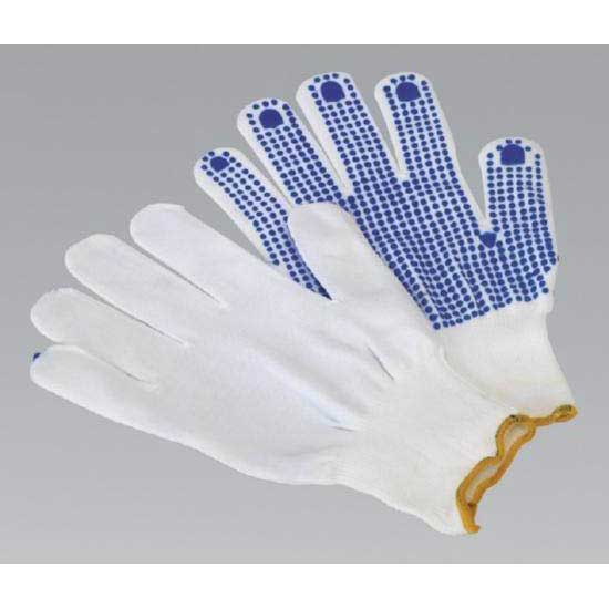 Sealey SSP51 PVC Anti Slip Nylon Knitted Gloves Pair