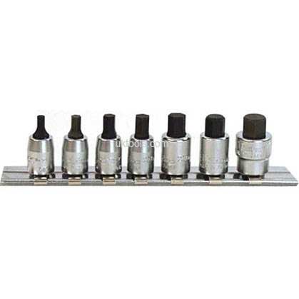 Koken RS2010M/7-L25 7pc 1/4"Drive Metric Hex Bit 25mm Long Socket Set | UKtools