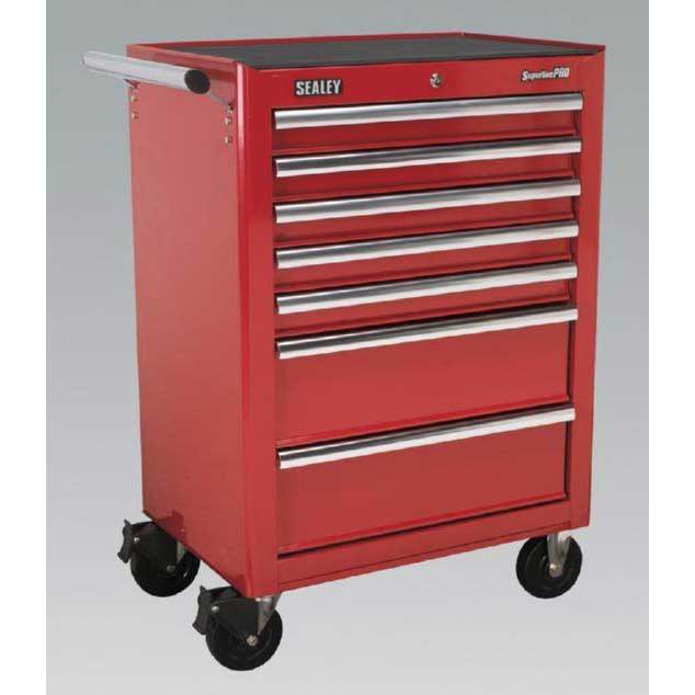 Sealey AP26479T Rollcab 7 Drawer with Ball Bearing Runners Red | UKtools