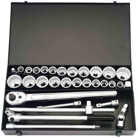 31 Piece 3/4" Square Drive Elora Metric & Imperial Socket Set | UKtools