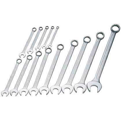 14 Piece Elora Long Imperial Combination Spanner Set | UKtools