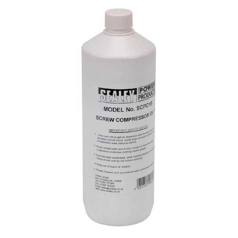 Sealey SCPO1S Screw Compressor Oil 1ltr | UKtools