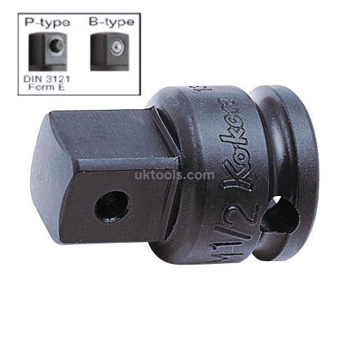 Koken 13344-P 3/8" Female to 1/2" Male Impact Adaptor w/ PIN Retainer ...