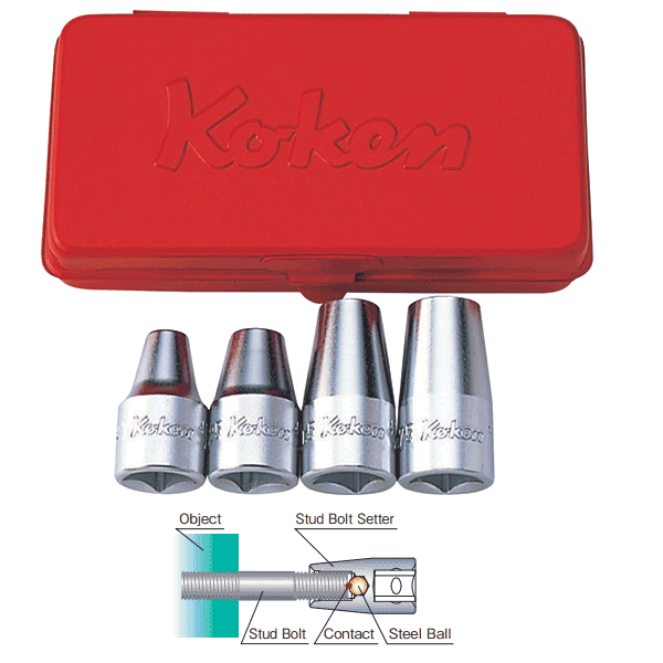 Koken 4203M 1/2" SD STUD BOLT SETTER SET | UKtools