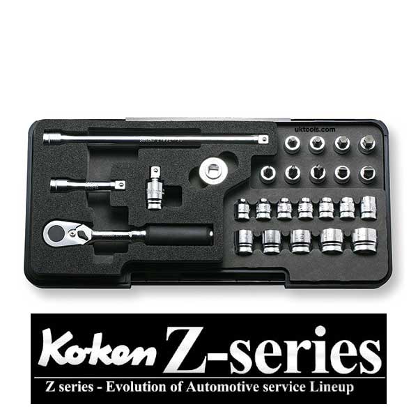 Koken P2285Z 1/4" Z SERIES SOCKET SET 26PC | UKtools