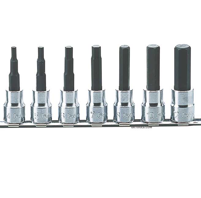 Koken RS3010M/7-L62 7 piece 3/8".Dr hex bit 62mm long socket set | UKtools