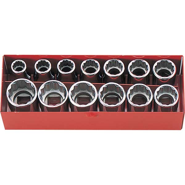Koken 13 PC AF 1/2".Dr Standard Sockets 12point(bi-hex) Set in Metal Box. | UKtools