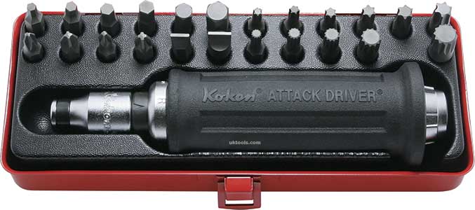Koken AG112F IMPACT (Attack) DRIVER SET 1/2"Drive with 23 bits | UKtools